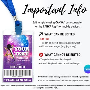 Rockstar (your Text) VIP Badge,party Like a Rock Star,rock N Roll ...