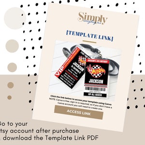 Pit Crew Badge-invite, Cars Birthday Party, VIP All Access Badge,pit ...