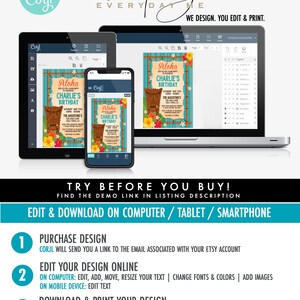 Luau Invitations Hawaiian Party, Luau Birthday, Luau Shower,orange ...