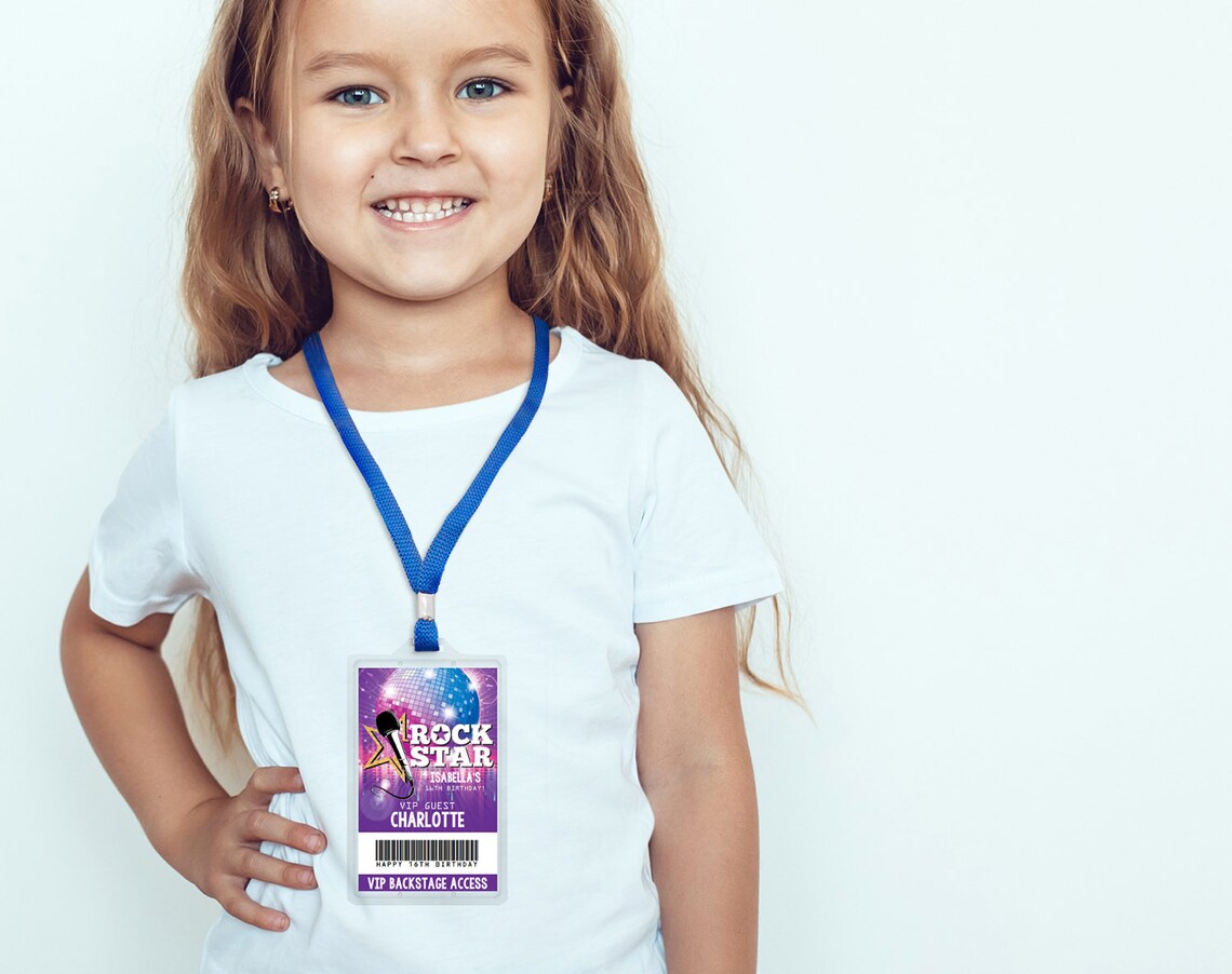 Rockstar Party VIP Badge Party Like a Rockstar Rock N Roll | Etsy