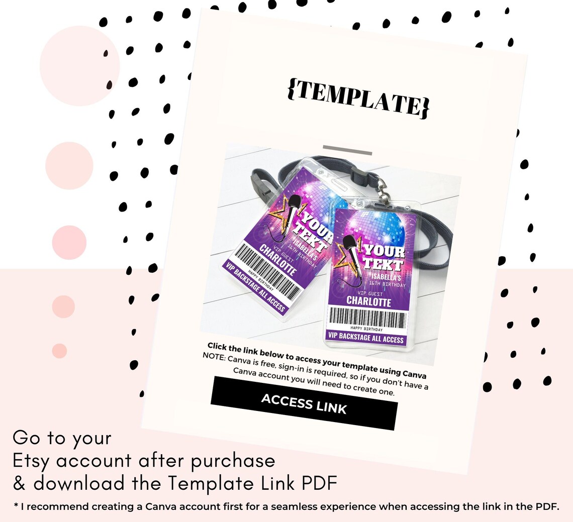 Rockstar (your Text) VIP Badge,party Like a Rock Star,rock N Roll ...