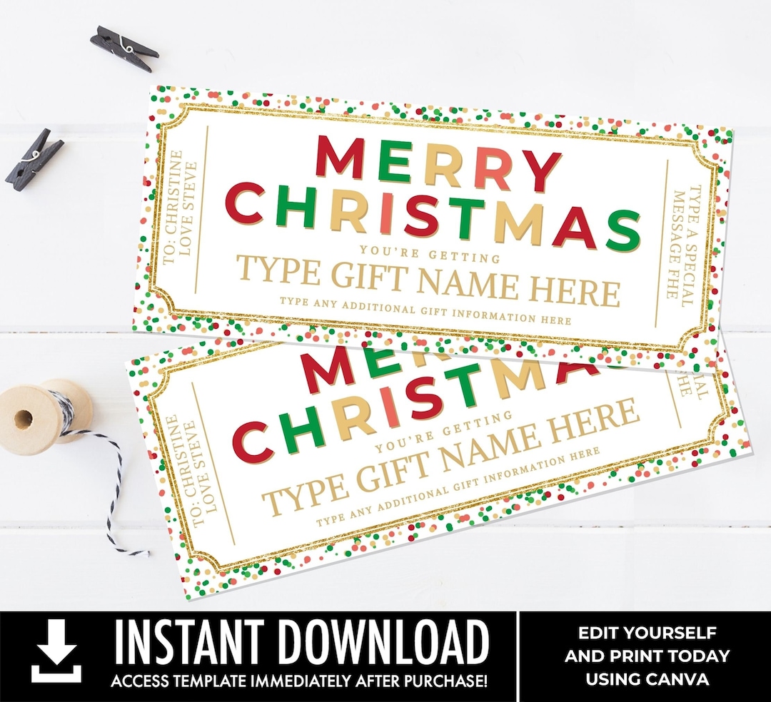 Christmas Gift Certificate, Tattoo Voucher, Any Gift Surprise Gift ...