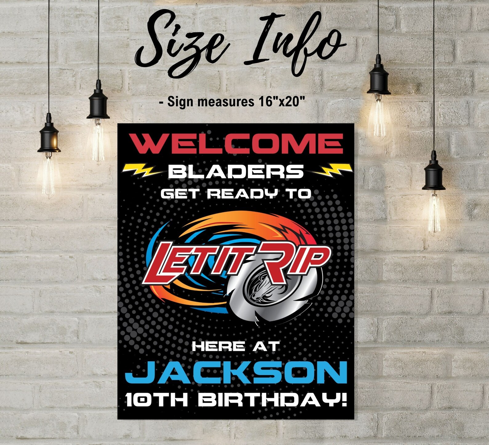 Blade Tournament 16x20 Poster, Blade Inspired Welcome Poster, Birthday ...