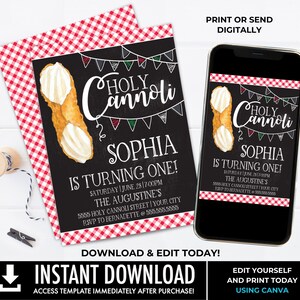 Holy Cannoli Party Invitation, Holy Cannoli Birthday, Italian Party ...