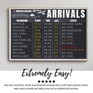 Airplane Party 36"x24" Poster - Arrival Signs, Airport Terminal Sign ...