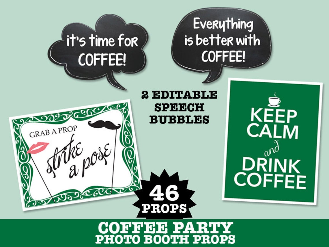 Coffee Party Photo Booth Props Donut Party Wedding Baby - Etsy