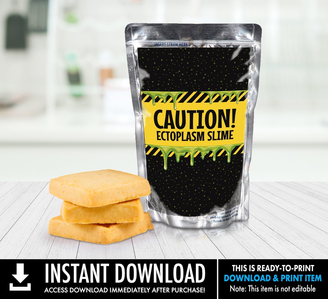 Slime Party Ectoplasm Slime Capri Sun Label, Ghost-movie Inspired,juice ...