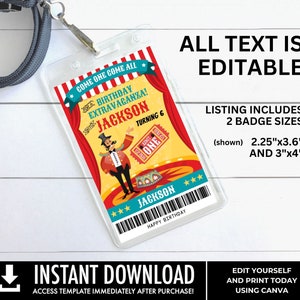 Carnival Circus VIP Badge, Carnival Party, Circus Party, All Access ...