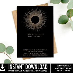 Solar Eclipse Party Invitation Eclipse Party, Solar Eclipse Theme ...