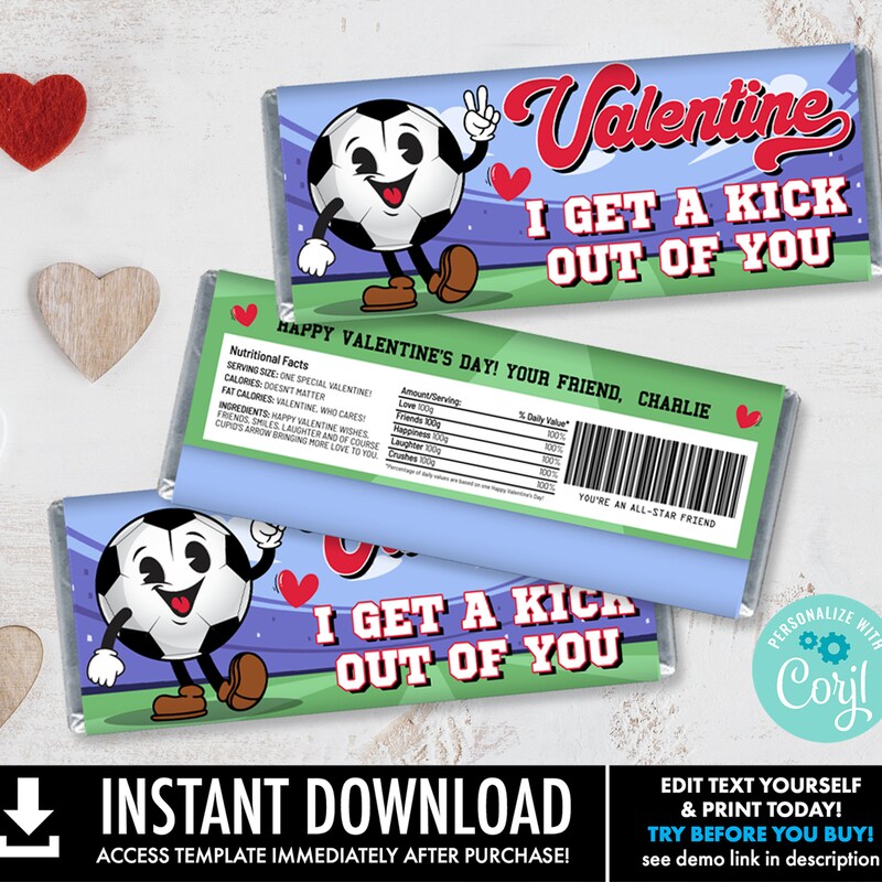 Soccer Valentine - Etsy