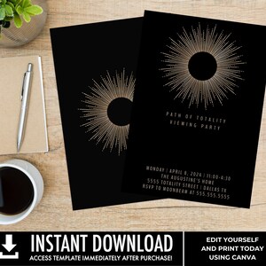 Solar Eclipse Party Invitation Eclipse Party, Solar Eclipse Theme ...