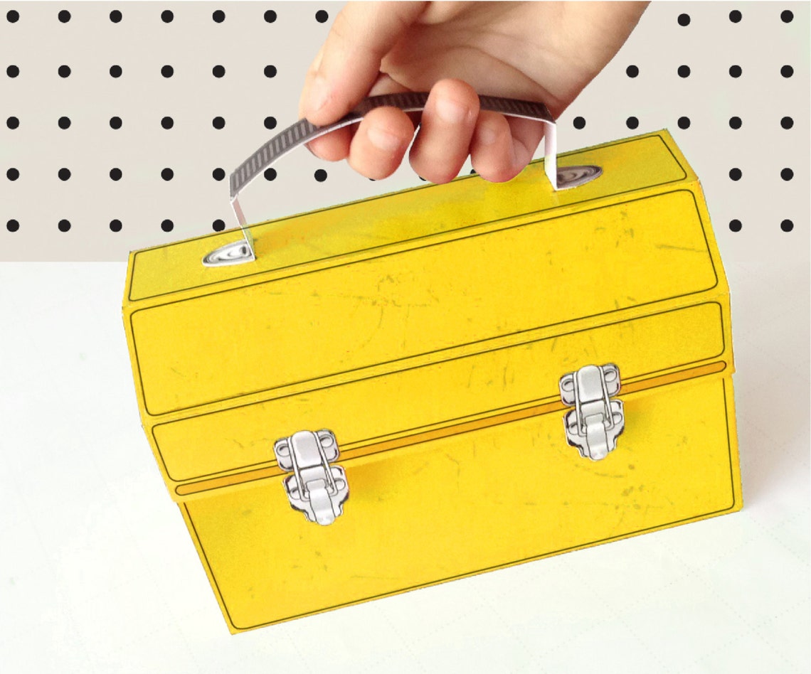 Yellow Construction Tool Box - Great for Birthday Party Favor Box, Gift ...