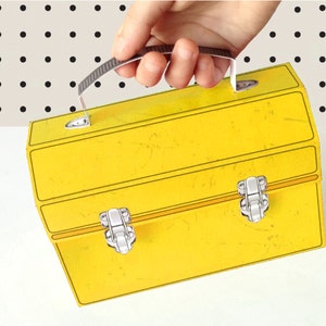 Yellow Construction Tool Box - Great for Birthday Party Favor Box, Gift ...
