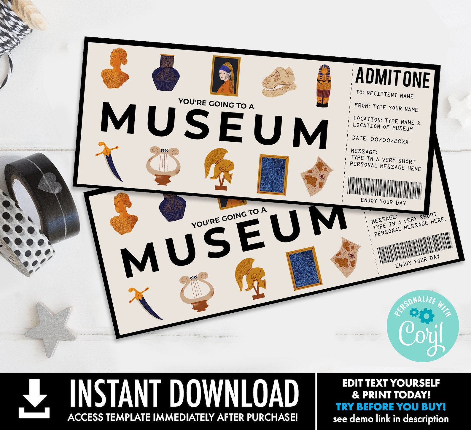 Museum Gift Certificate Museum Surprise Gift Voucher - Etsy
