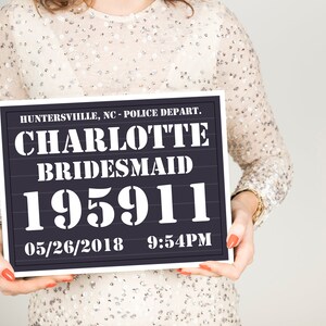 Bachelorette Party Mugshot Board - Police Slate Sign - Bridal Shower ...