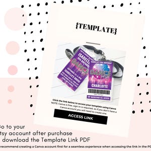 Dance Party VIP Badge Invitation, Disco Dance Party, Rock N Roll Party ...