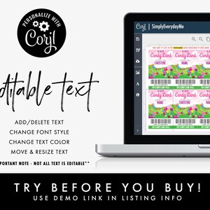 Candy Land Party VIP Badge, Candyland All Access Pass, ID Badge, Party ...