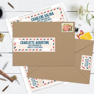 Airplane Wrap Address Printable Labels Airplane Birthday, Par Avion ...