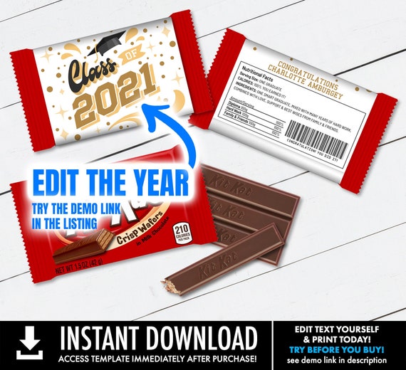 Graduation Candy Label Templates