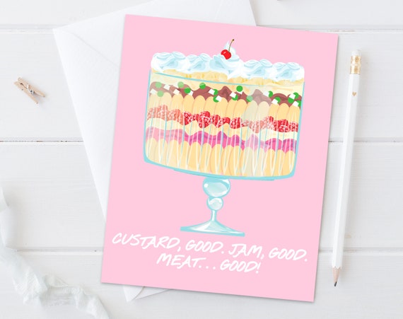 Friends inspired Card - Friends TV Show Card, Triffle Dessert Card ...