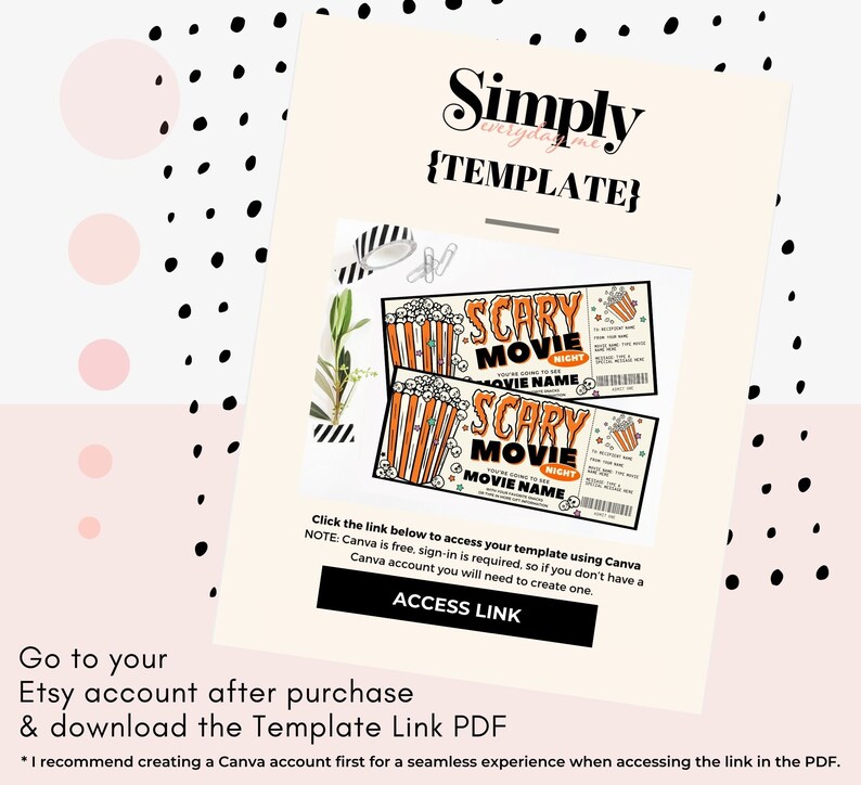 Halloween Horror Movie Night Ticket, Gift Certificate, Movie Ticket ...