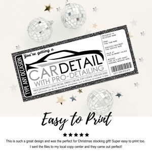 Car Detailing Gift Certificate, Car Detail Surprise Gift Voucher, Last ...