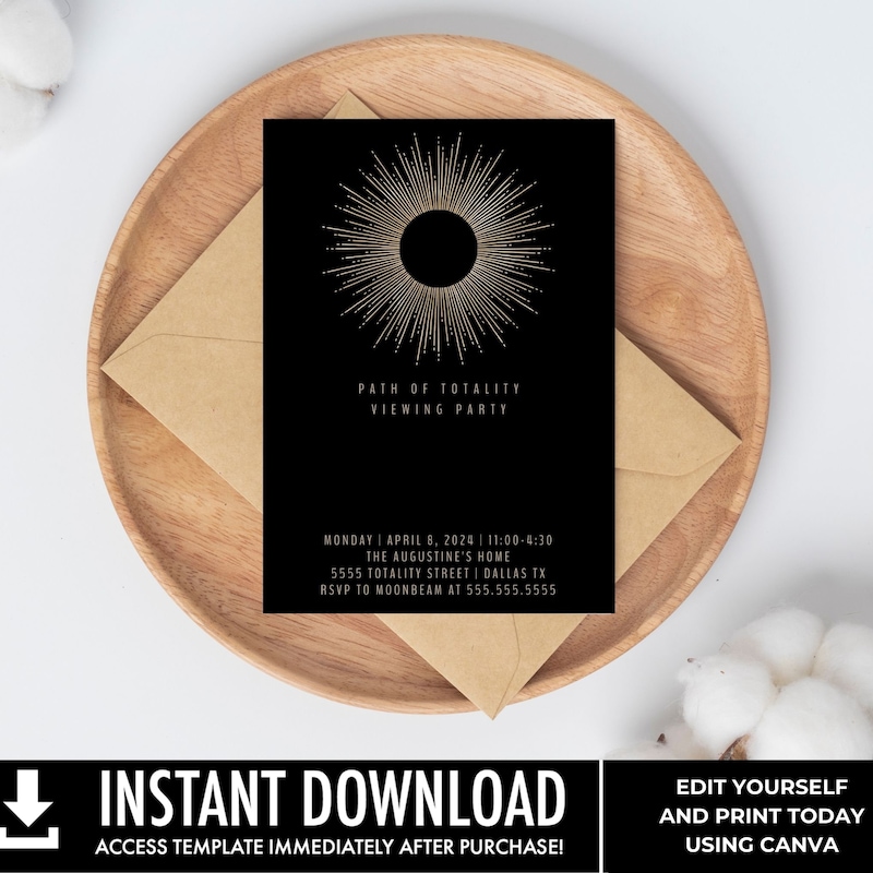 Solar System Invite - Etsy