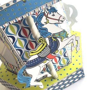 Carousel Merry Go Round Box - Cupcake Box, Gift Box, Party Favor or ...