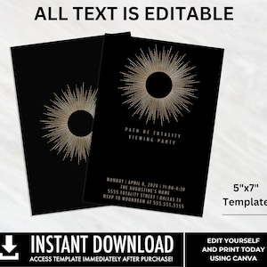 Solar Eclipse Party Invitation Eclipse Party, Solar Eclipse Theme ...