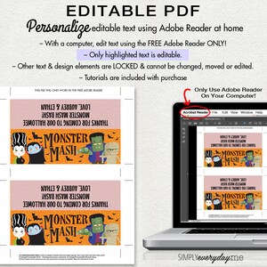 Monster Mash Treat Baggie Toppers - Halloween Party, Halloween Favor, 6 ...