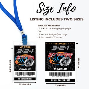Blade Tournament I.D. Badges, Blade Inspired VIP Badges, All Access ...