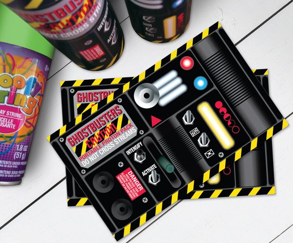 Ghostbusters Silly String Portable Proton Pack Label, Ghost-buster ...