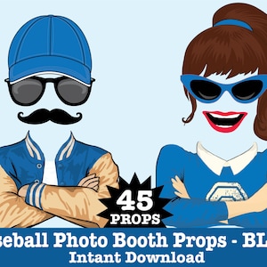 Baseball Photo Booth Props, Retro Baseball Party, Baseball Birthday ...