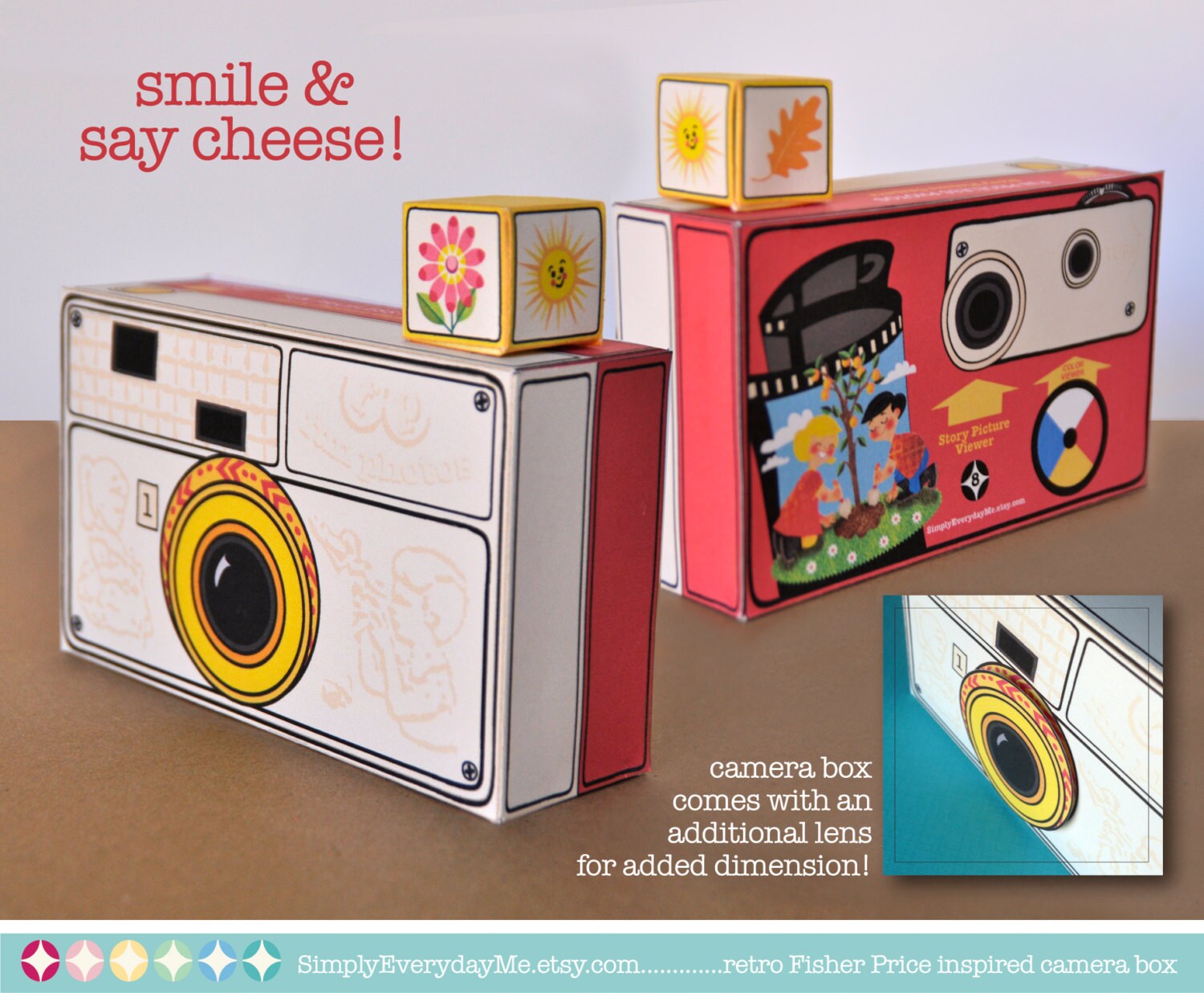 Camera Box Birthday party favor box gift card box gift