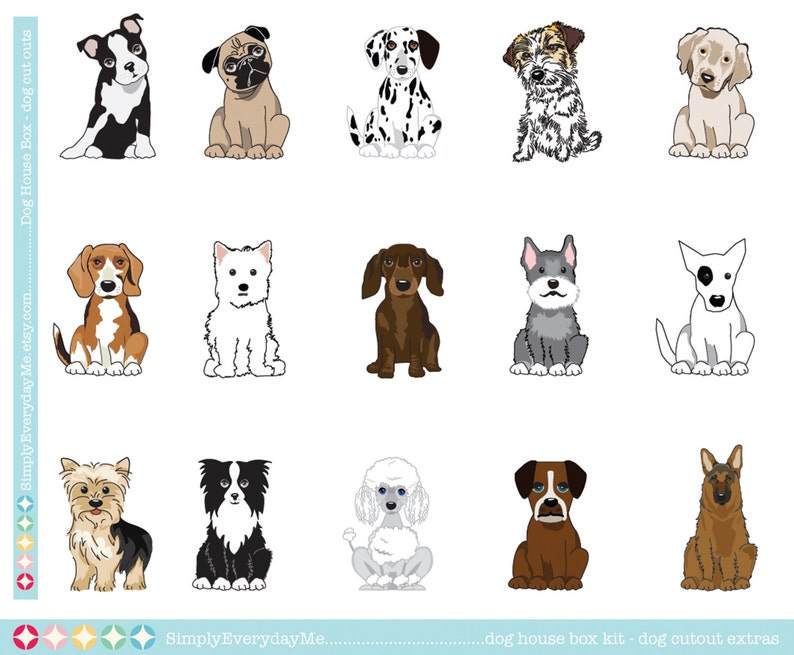 Dog House Box - Party Favor Box, Gift Box or Gift Card Holder- Instant ...