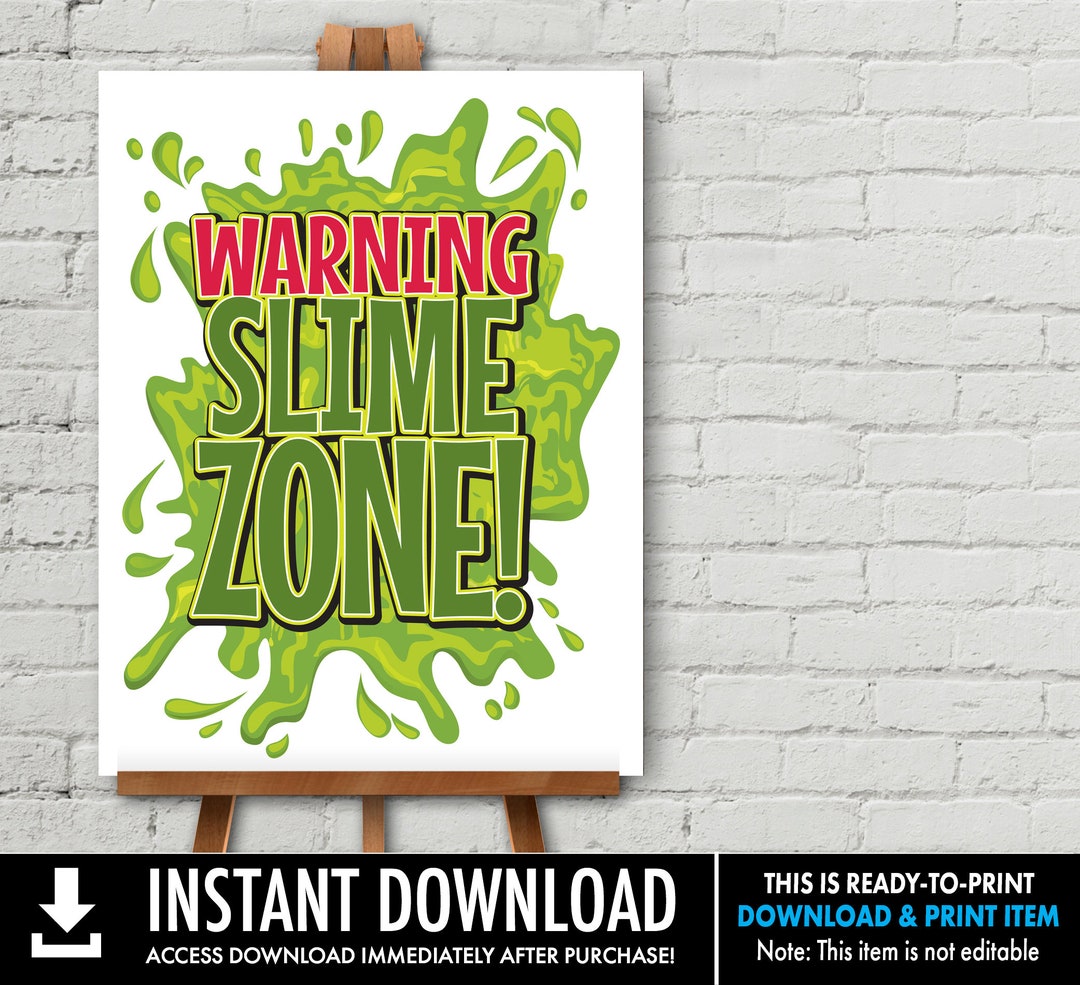 Slime Zone Party Poster - 18x24 Poster, Slime Party, Ghost-buster ...