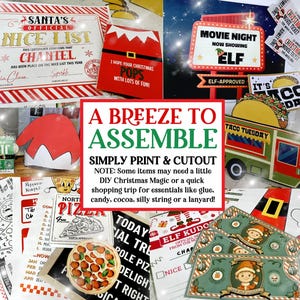 Elf Christmas Printable Kit, 24+ Day Bundle, Christmas Elf Props and ...