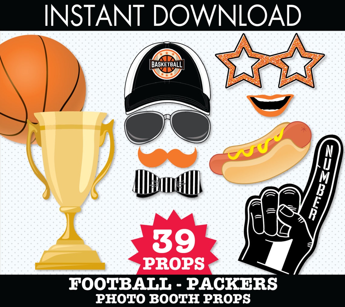 Basketball Photo Booth Props Basketball Party Sports Party - Etsy