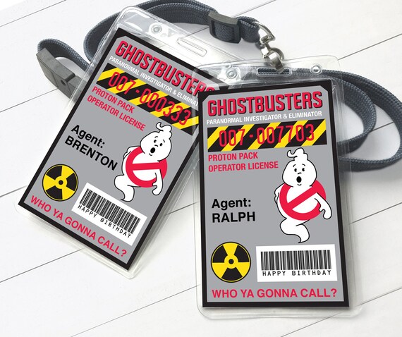 Ghost-buster Badges - Ghost-buster I.D. Badge,Ghostbusters Birthday ...