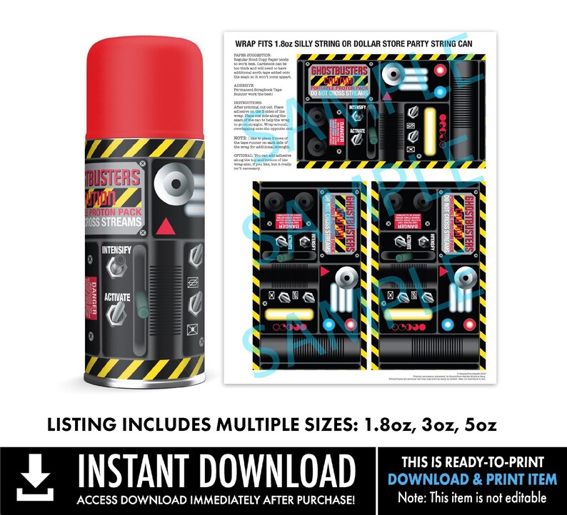 Portable Proton Pack Label Portable Proton Stream Wrap - Etsy