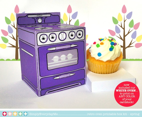 Oven Favor Box, Baking Party Favor Box, Cupcake Box, Cupcake Party ...