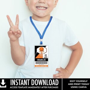 Basketball All Star ID Badge - Basketball Party, Basketball VIP All ...