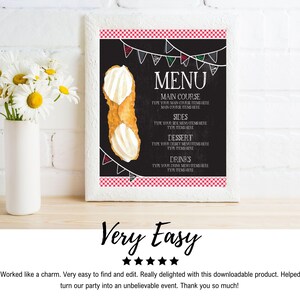 Holy Cannoli 8x10 Menu Sign, Party Sign, Italian Theme, Pizza Party ...