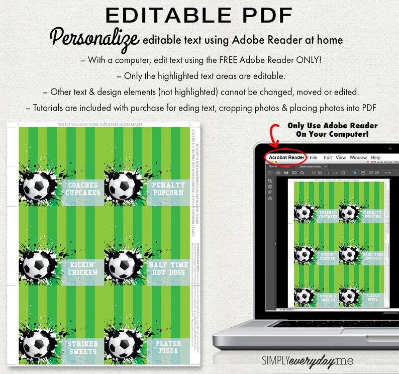 Soccer Food Labels Soccer Birthday Soccer Party | Etsy