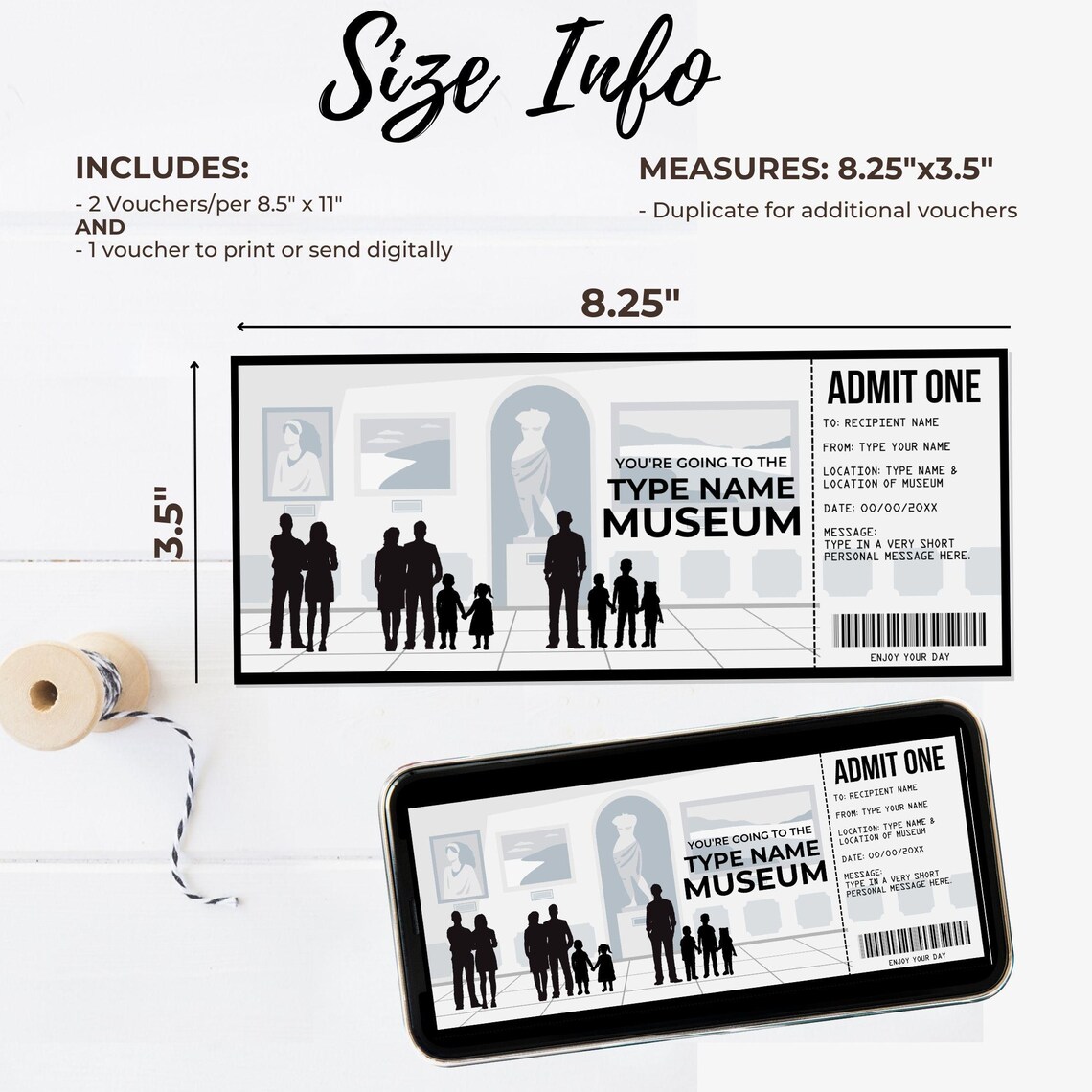Museum Gift Certificate, Museum Dinosaur Surprise Gift Voucher ...