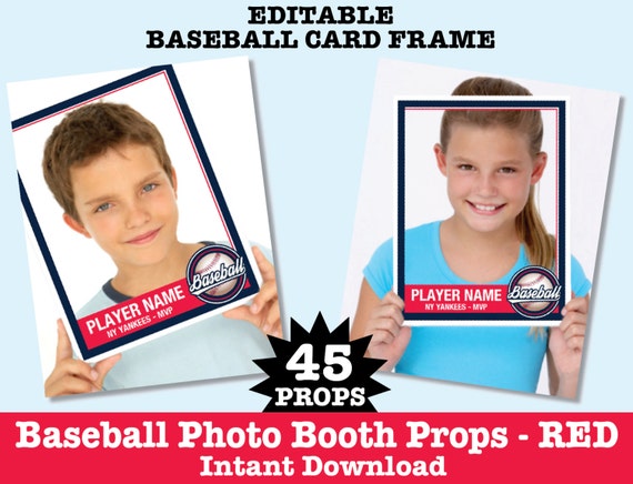 Baseball Photo Booth Props Retro Baseball Party Baseball | Etsy
