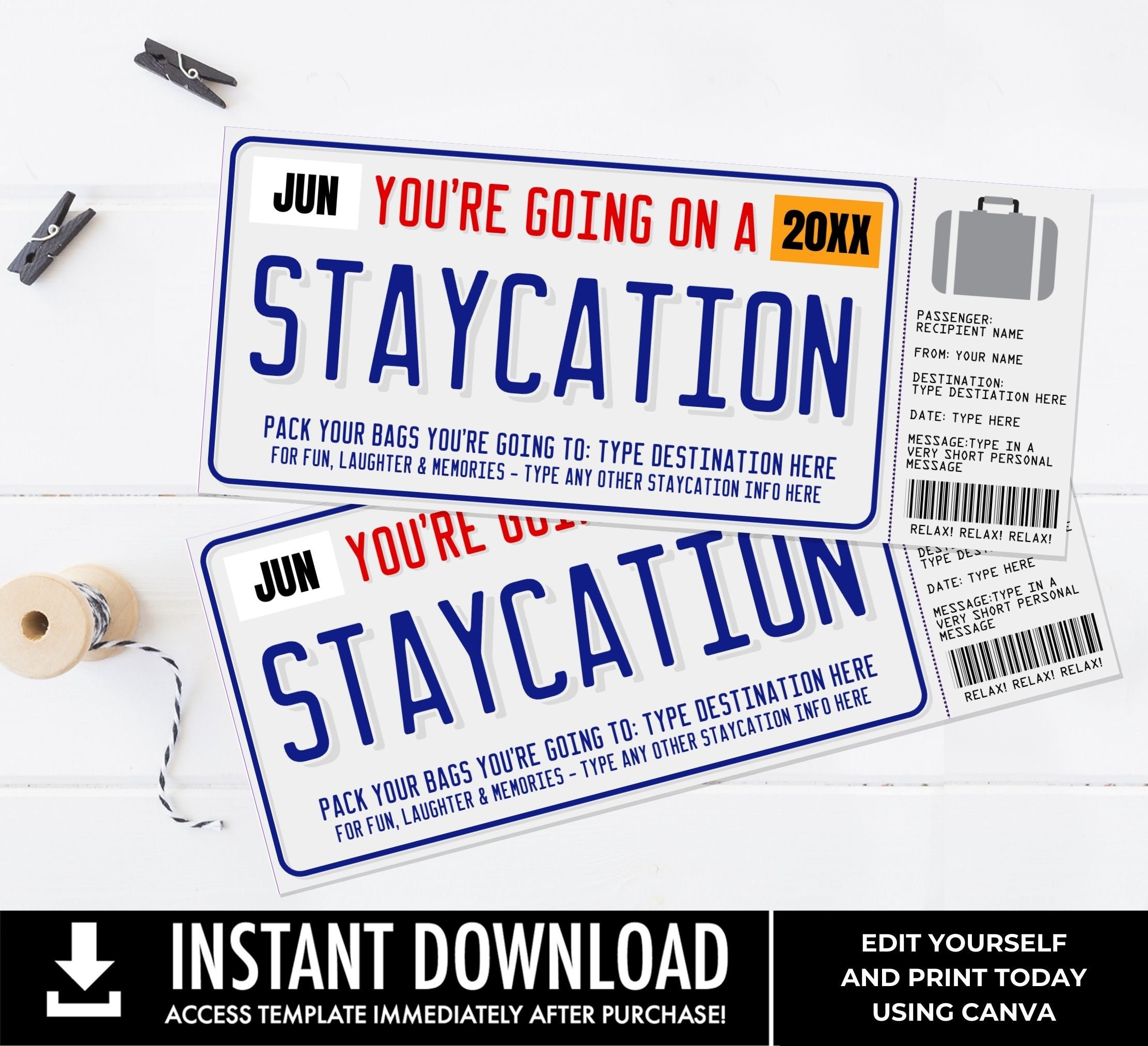 Staycation Surprise Gift Voucher, Staycation Gift Certificate, License ...