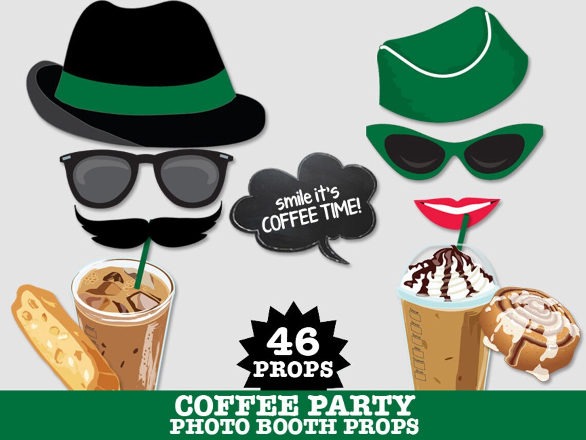 Coffee Party Photo Booth Props Donut Party Wedding Baby - Etsy