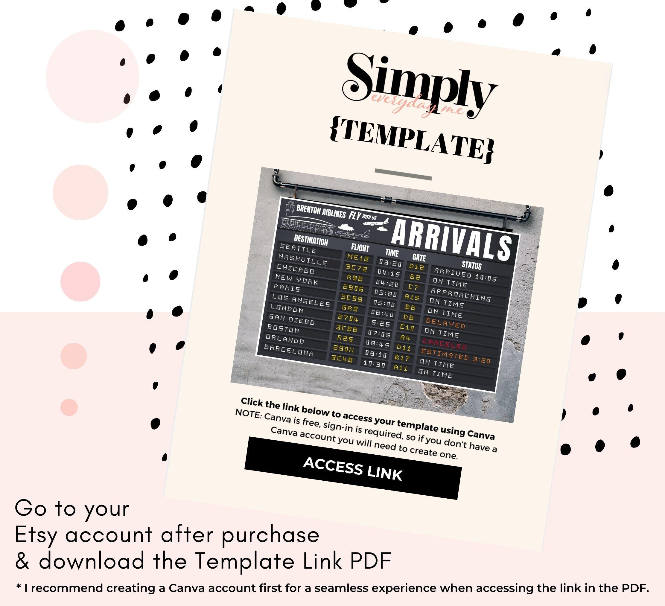 Airplane Party 36"x24" Poster - Arrival Signs, Airport Terminal Sign ...