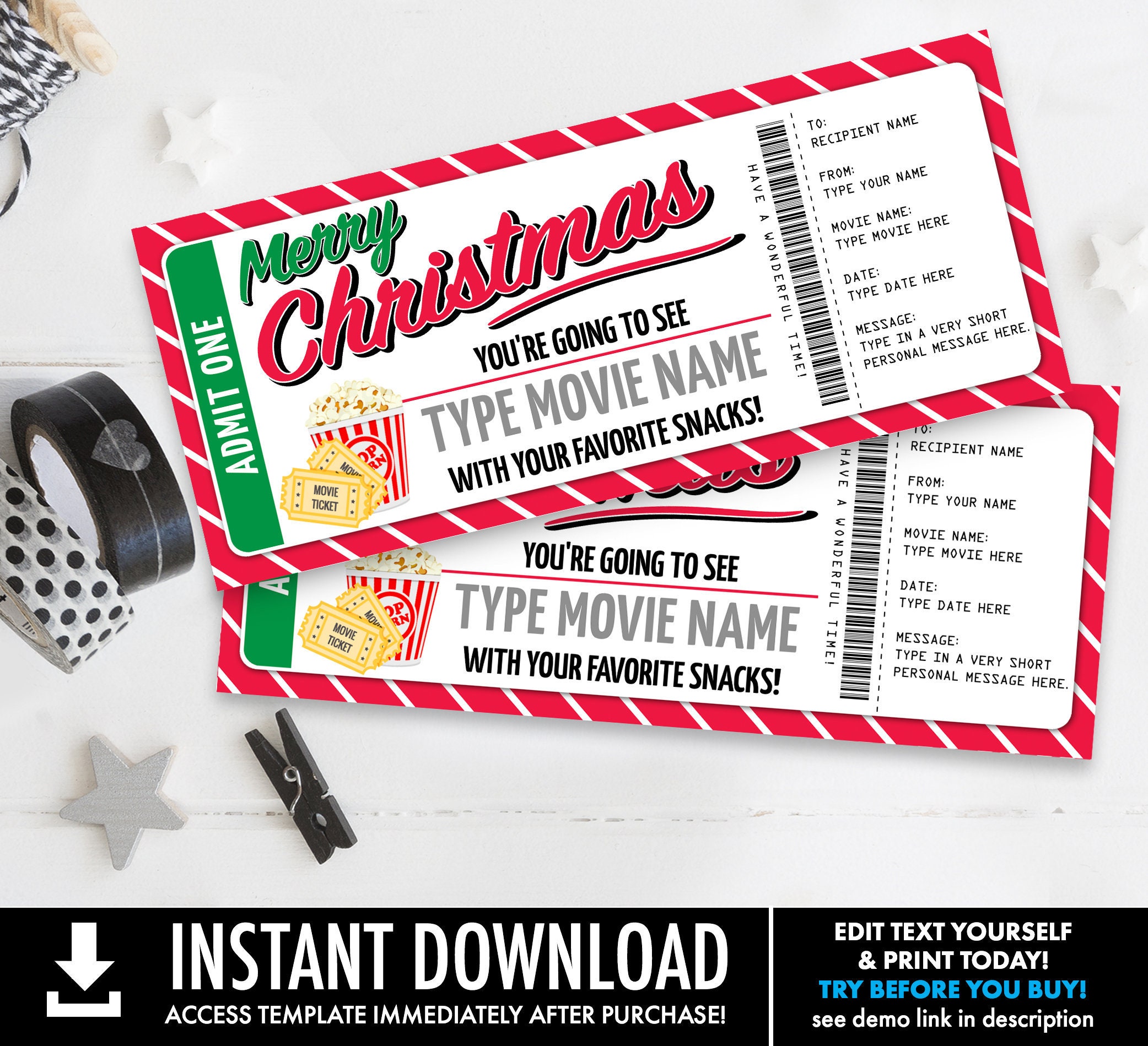 Movie Gift Certificate Template Movie Gift Certificate Template